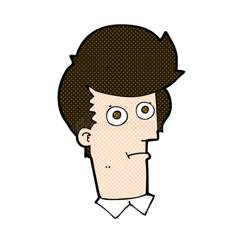 Comic cartoon staring face stock illustration. Illustration of ...