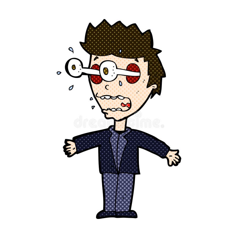 Comic cartoon staring man stock illustration. Illustration of comic ...