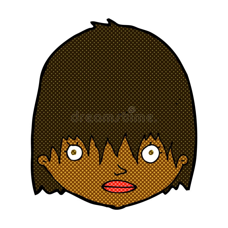 Comic Cartoon Staring Woman Stock Illustration - Illustration of female ...