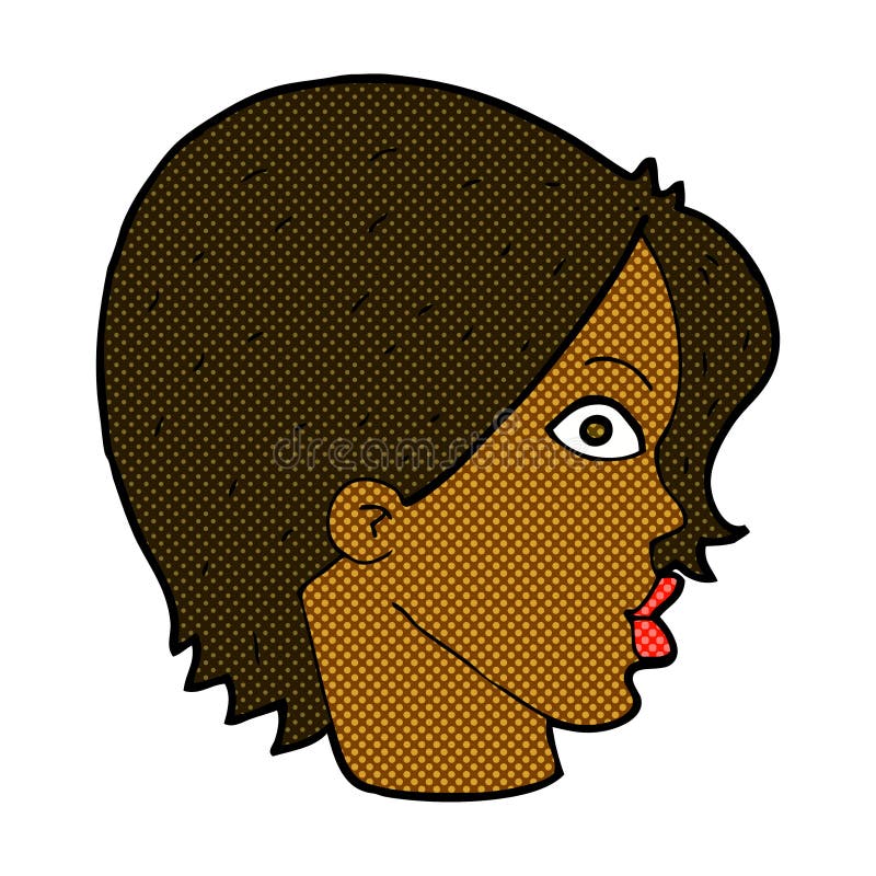 Comic Cartoon Staring Woman Stock Illustration - Illustration of ...