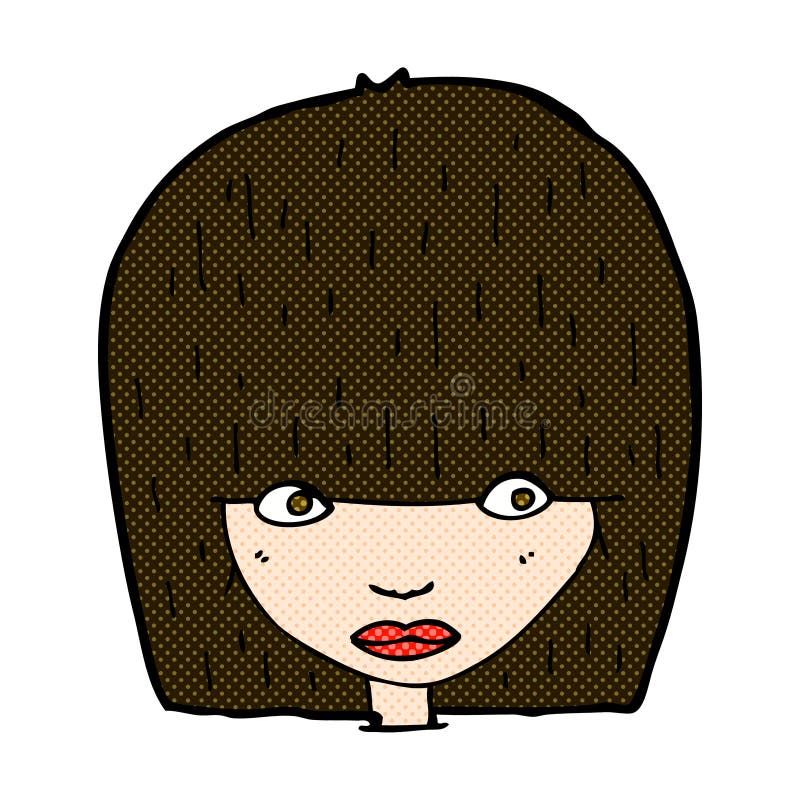 Comic Cartoon Staring Woman Stock Illustration - Illustration of funny ...