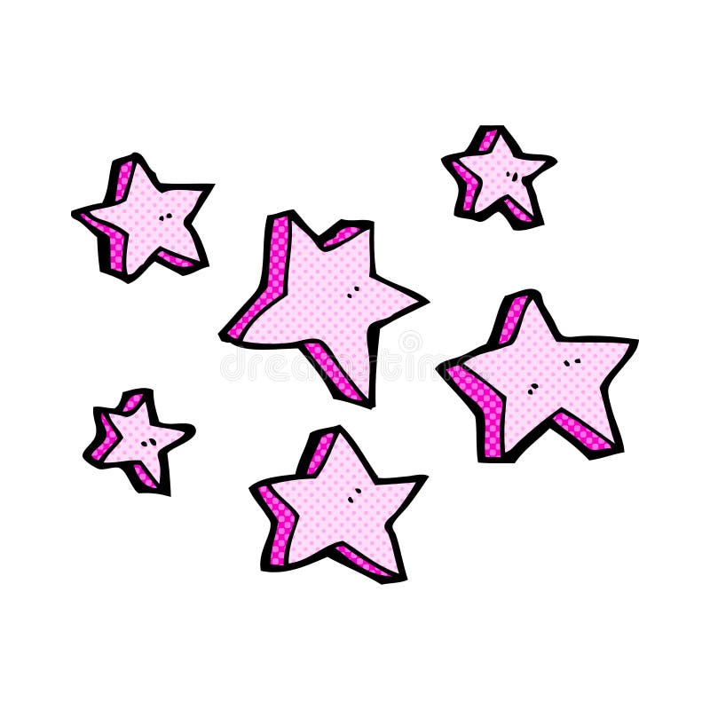 Comic cartoon stars stock illustration. Illustration of stars - 52939341