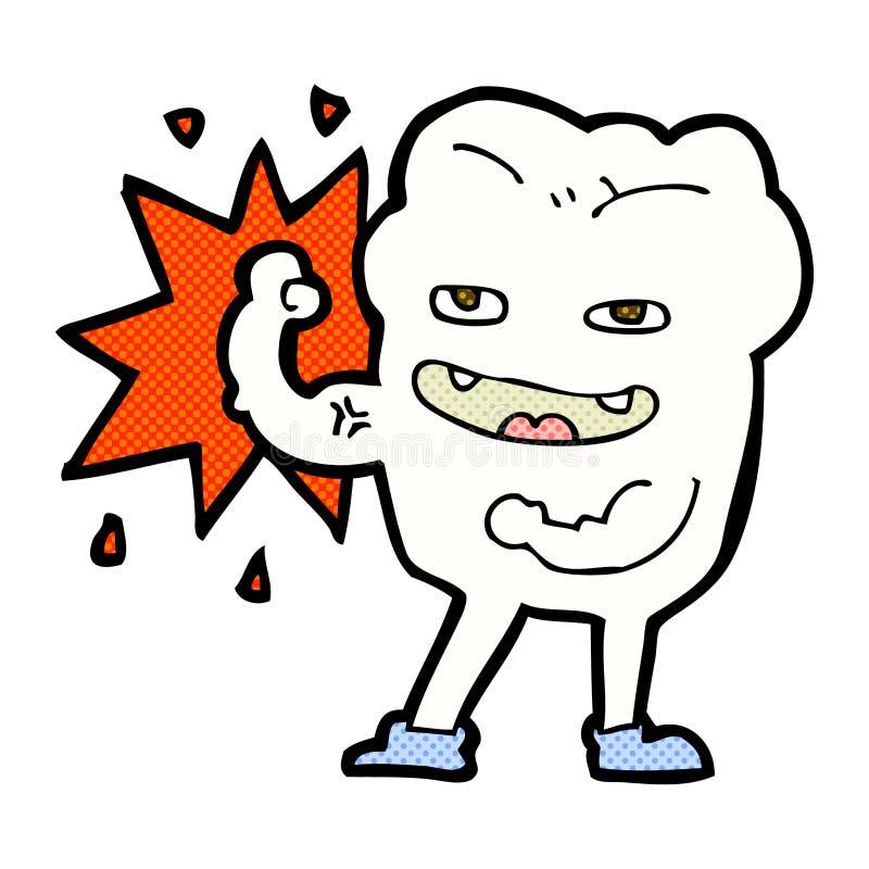 Cartoon Strong Healthy Tooth Stock Vector - Illustration of traditional ...