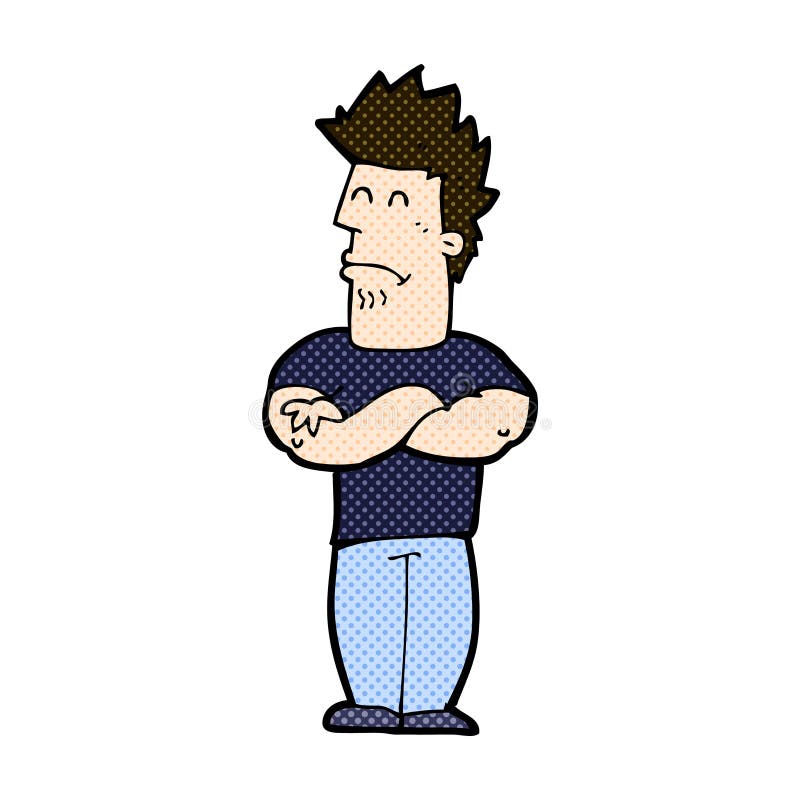 Cartoon man sulking stock illustration. Illustration of doodle - 37027043