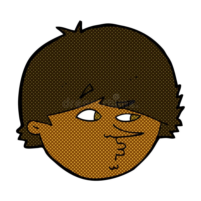 Comic Cartoon Suspicious Man Stock Illustration - Illustration of book ...