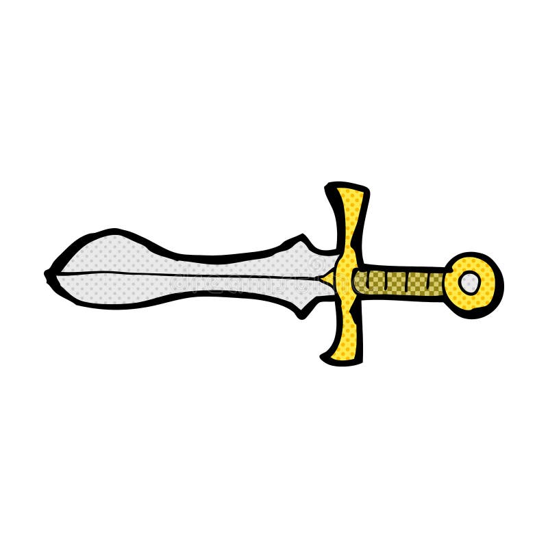 Comic cartoon sword stock illustration. Illustration of character ...