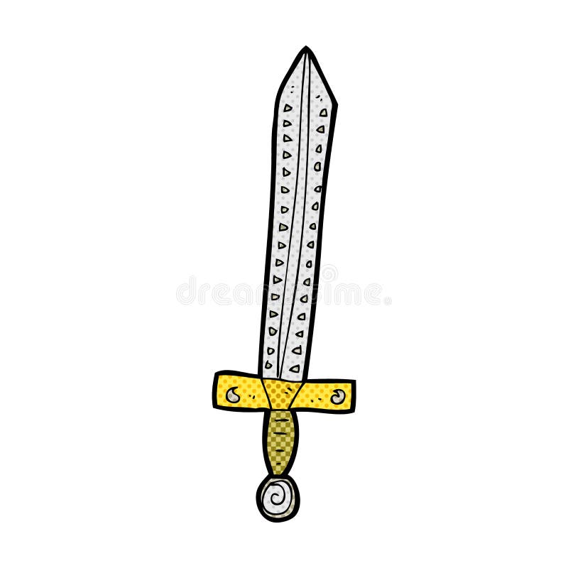 Comic cartoon sword stock illustration. Illustration of character ...