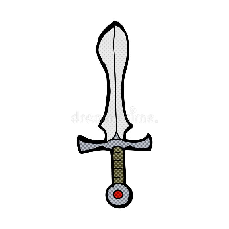 Comic cartoon sword stock illustration. Illustration of quirky - 52952367