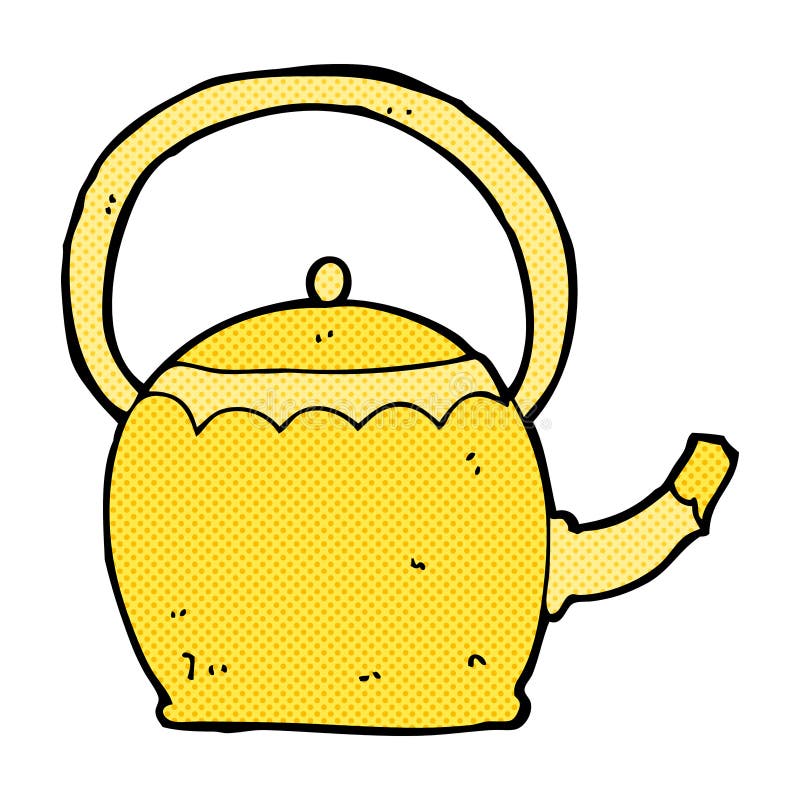 Comic cartoon tea pot stock illustration. Illustration of clip - 52953834