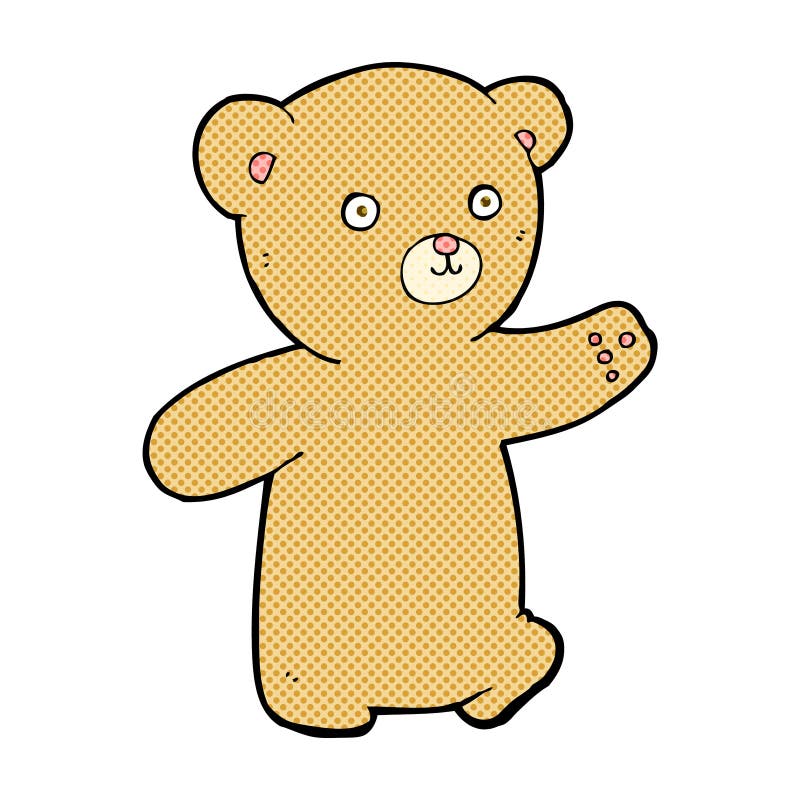 Comic cartoon teddy bear stock illustration. Illustration of comic ...