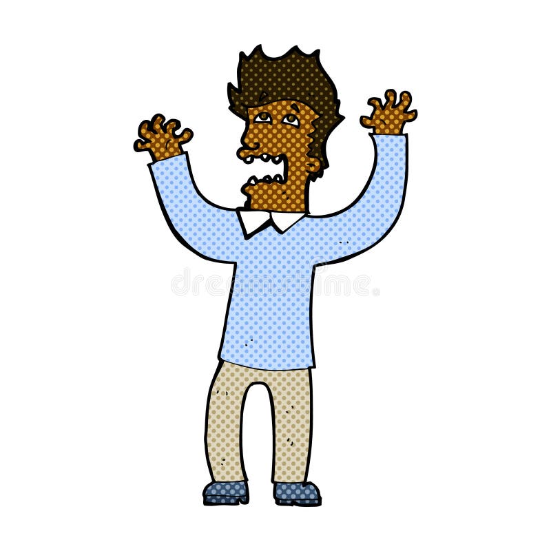 Comic Cartoon Terrified Man Stock Illustration - Illustration of scared ...