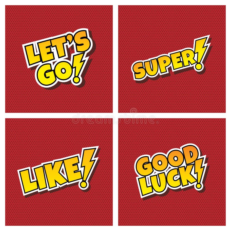 Comic cartoon text set stock vector. Illustration of bomb - 72329561