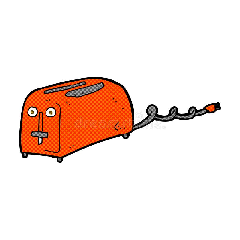 Comic cartoon toaster stock illustration. Illustration of quirky - 52954026