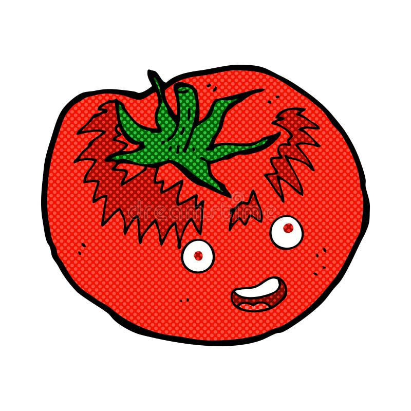 Comic cartoon tomato stock illustration. Illustration of quirky - 52878424