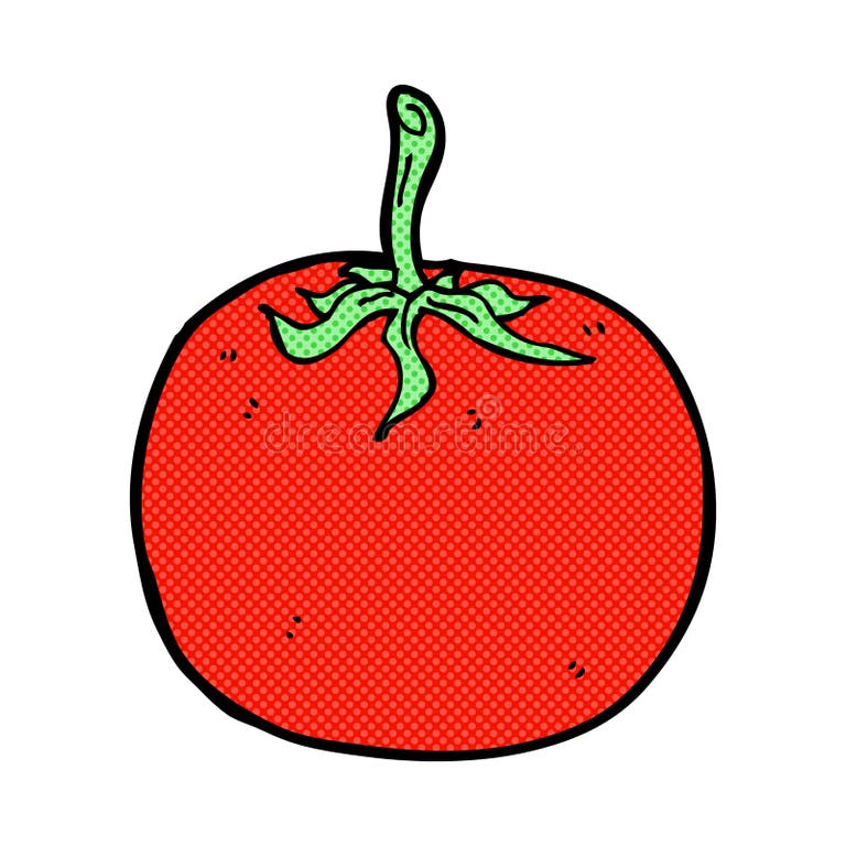 Comic cartoon tomato stock illustration. Illustration of design - 52935445