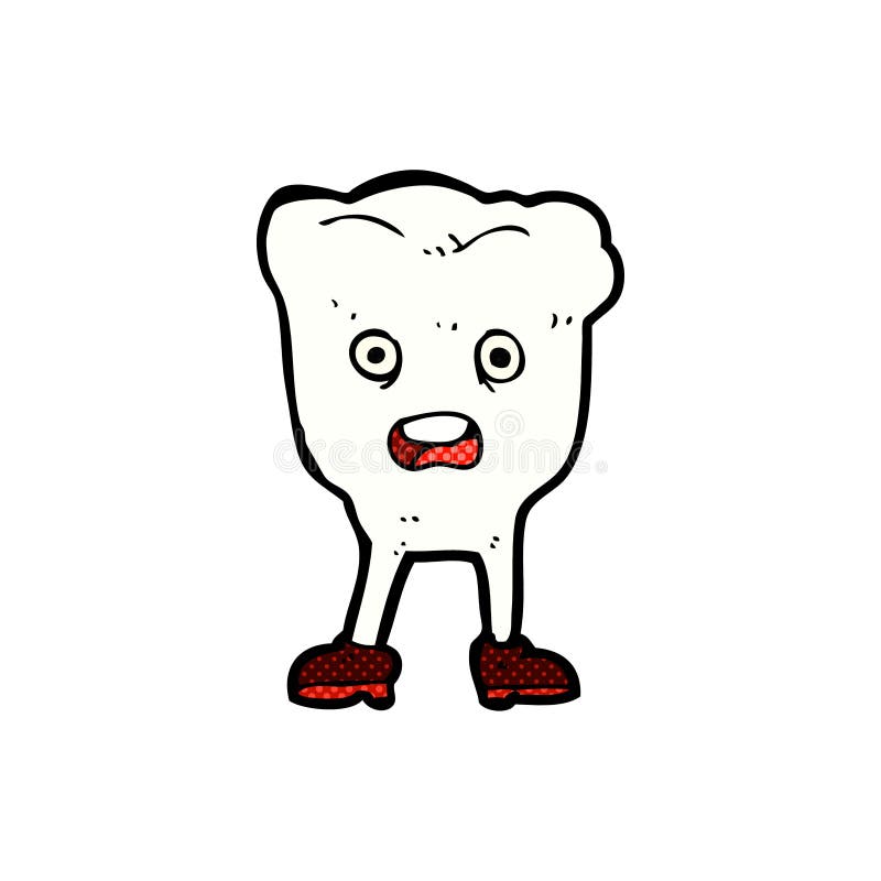Comic cartoon tooth stock illustration. Illustration of quirky - 52879307