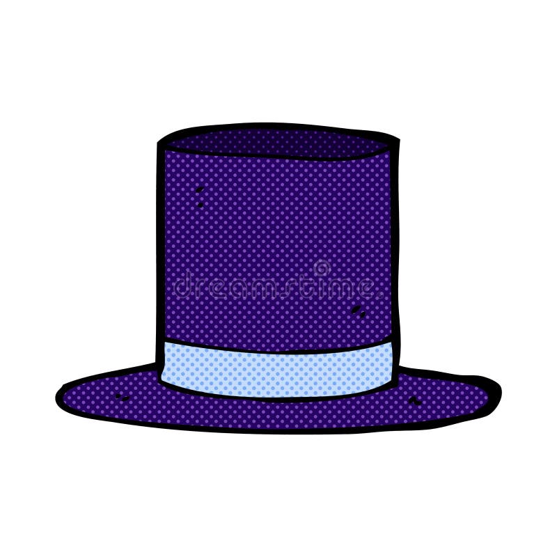 Comic cartoon top hat stock illustration. Illustration of comic - 52939956