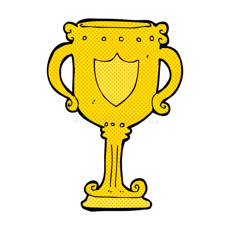 Comic cartoon trophy stock illustration. Illustration of doodle - 52921329