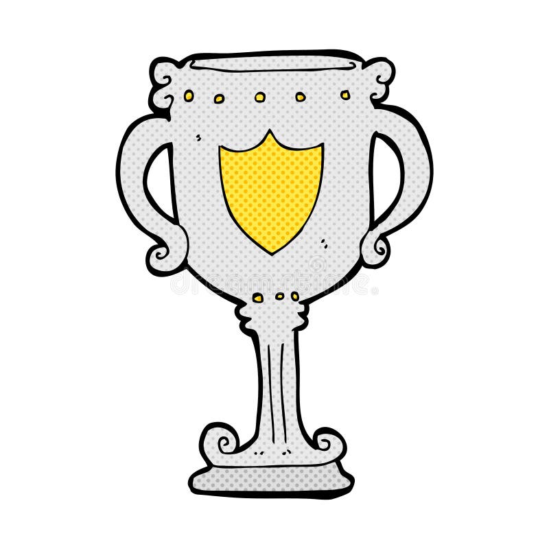 Comic cartoon trophy stock illustration. Illustration of traditional ...