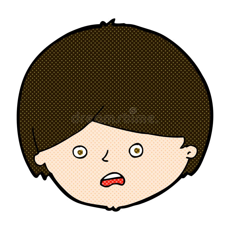 Comic cartoon unhappy boy stock illustration. Illustration of head ...