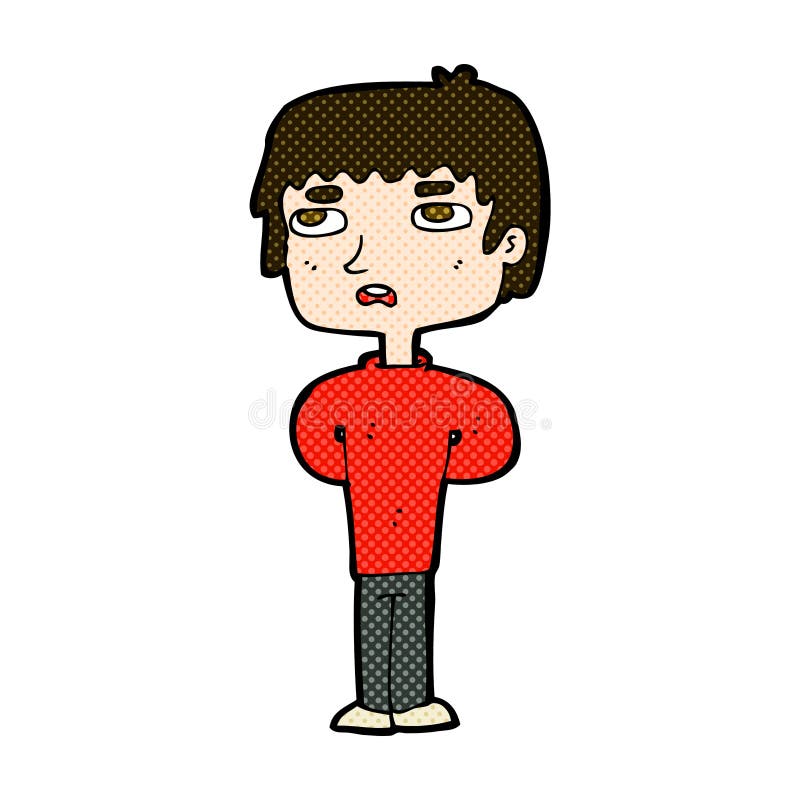 Comic cartoon unhappy man stock illustration. Illustration of unhappy ...