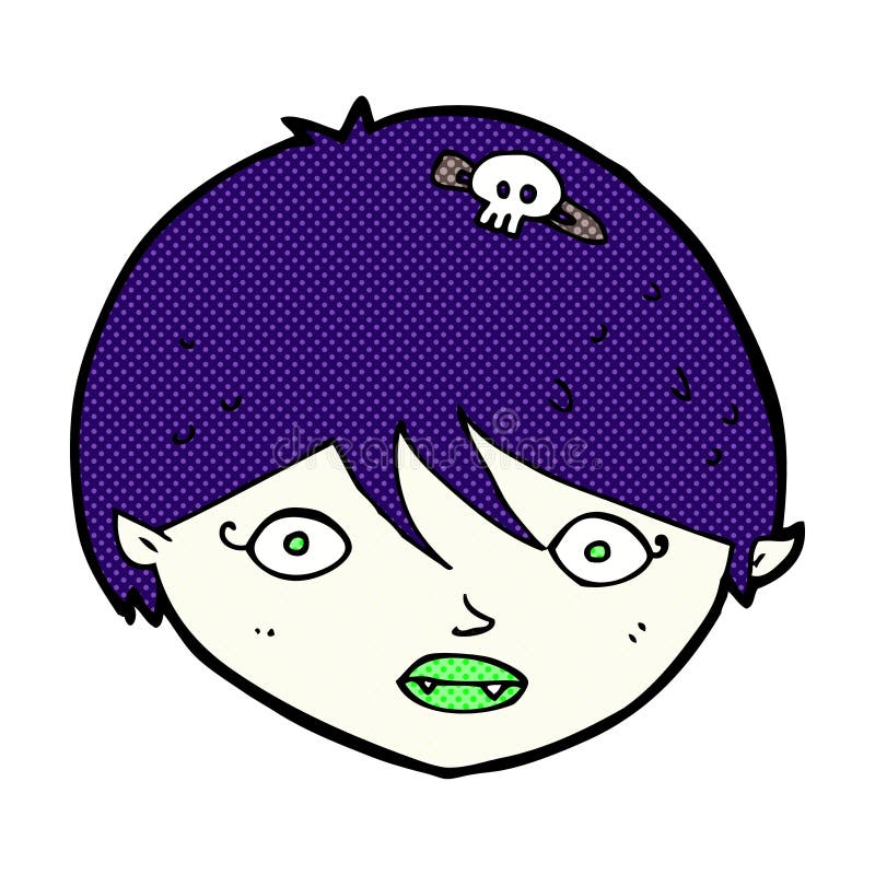 Comic cartoon vampire face stock illustration. Illustration of print ...
