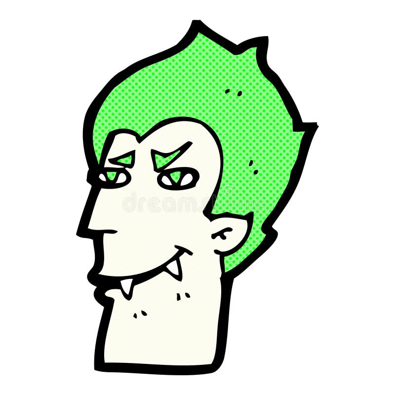 Comic cartoon vampire face stock illustration. Illustration of style ...