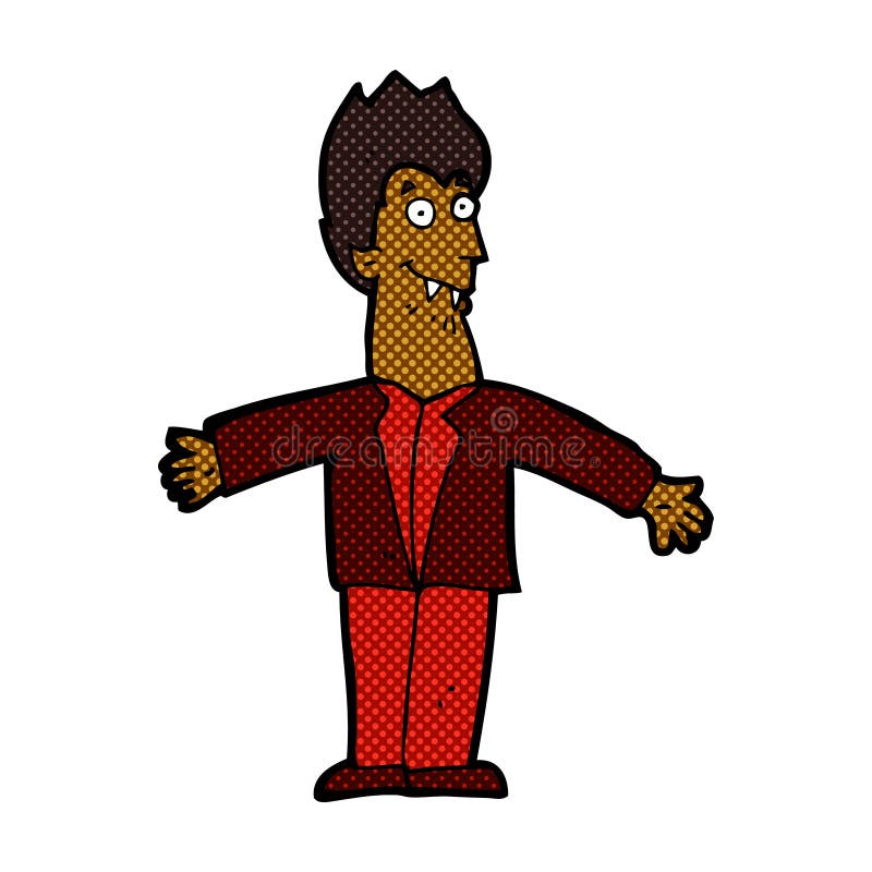 Comic cartoon vampire man stock illustration. Illustration of cartoon ...