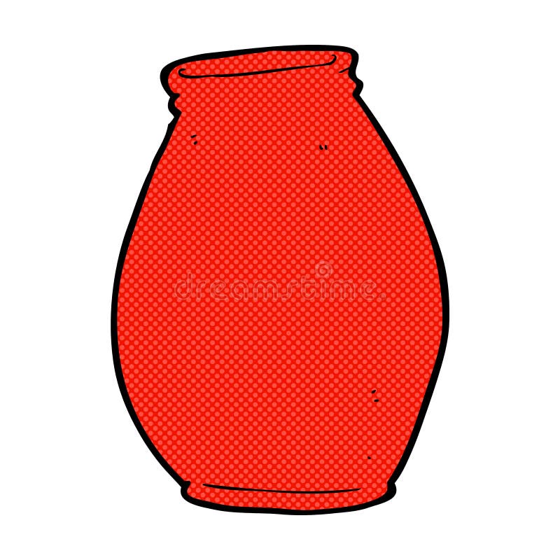 Comic cartoon vase stock illustration. Illustration of clip - 52879908