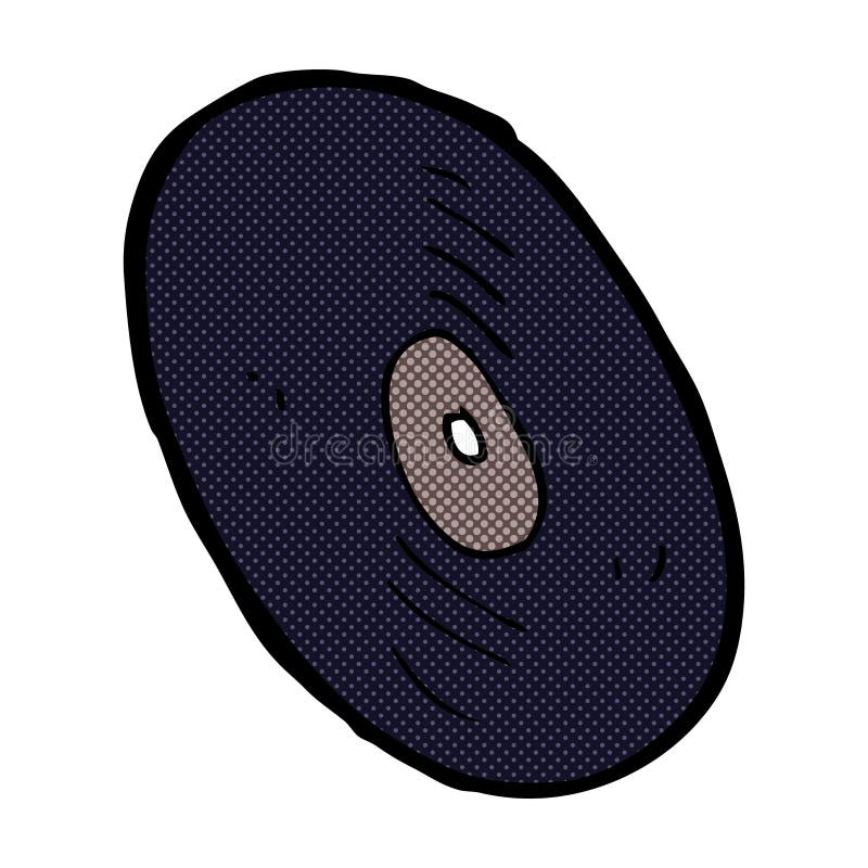 Comic cartoon vinyl record stock illustration. Illustration of drawn ...