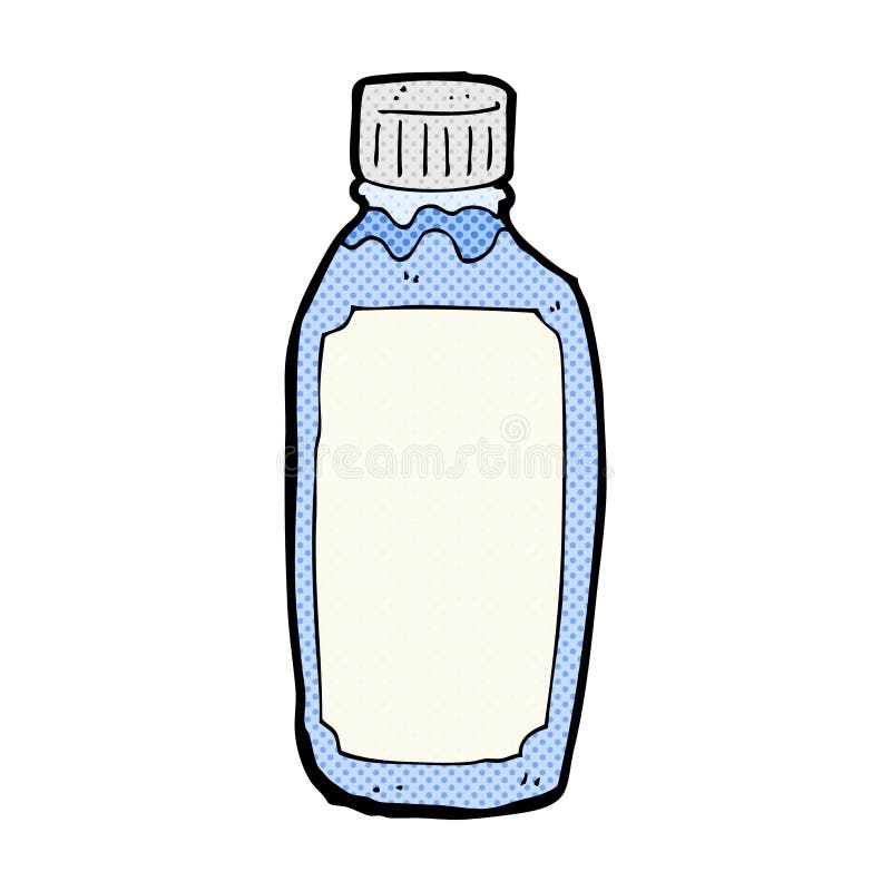 Comic cartoon water bottle stock illustration. Illustration of drawing ...