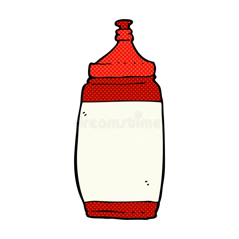 Comic cartoon water bottle stock illustration. Illustration of silly ...