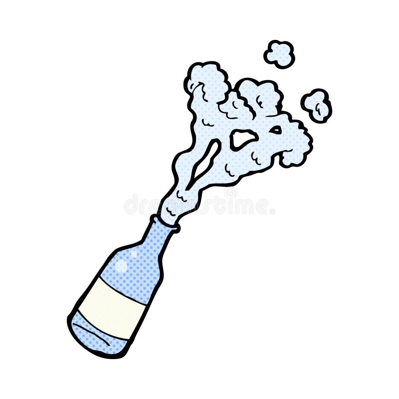 Comic cartoon water bottle stock illustration. Illustration of print ...