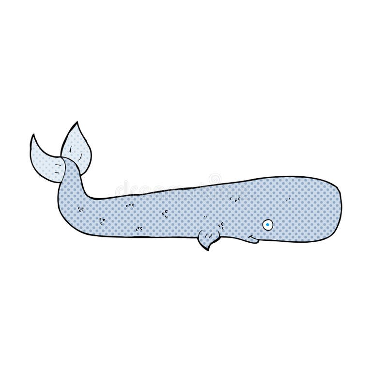 Comic cartoon whale stock illustration. Illustration of drawn - 52924232
