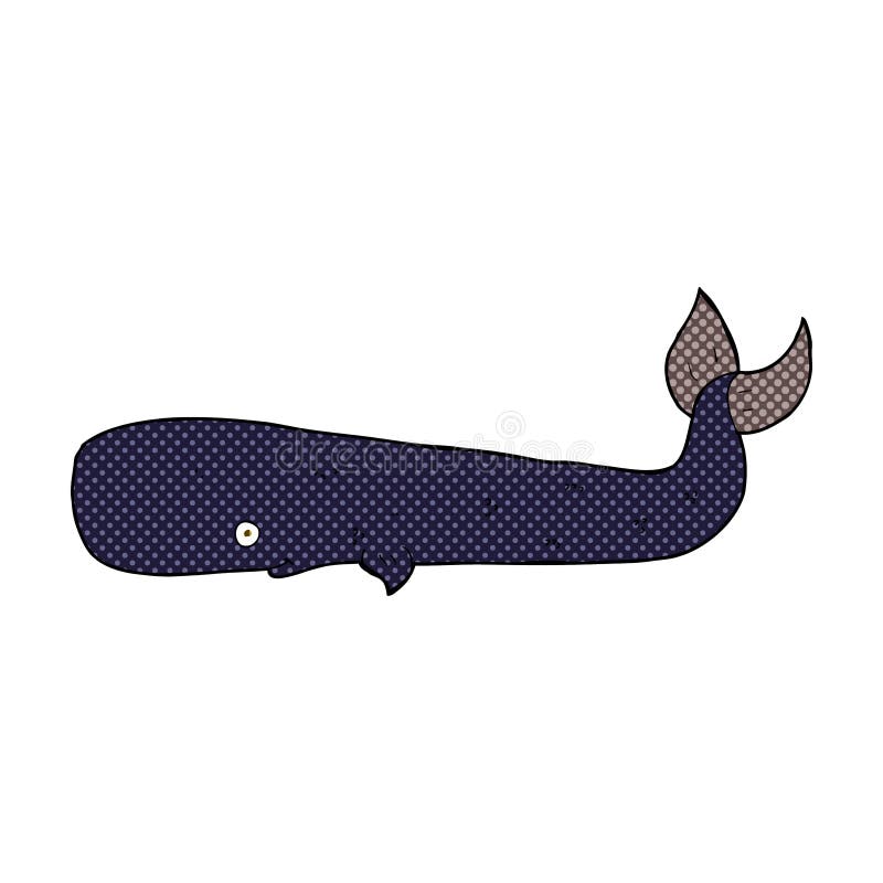 Comic cartoon whale stock illustration. Illustration of style - 52937785