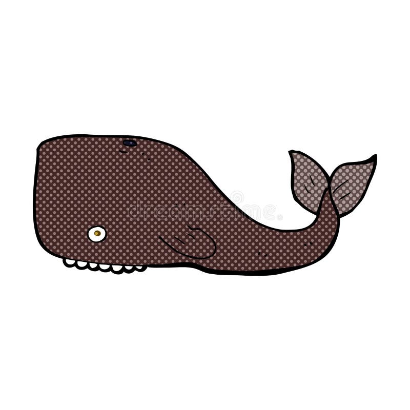 Comic cartoon whale stock illustration. Illustration of drawn - 52953785