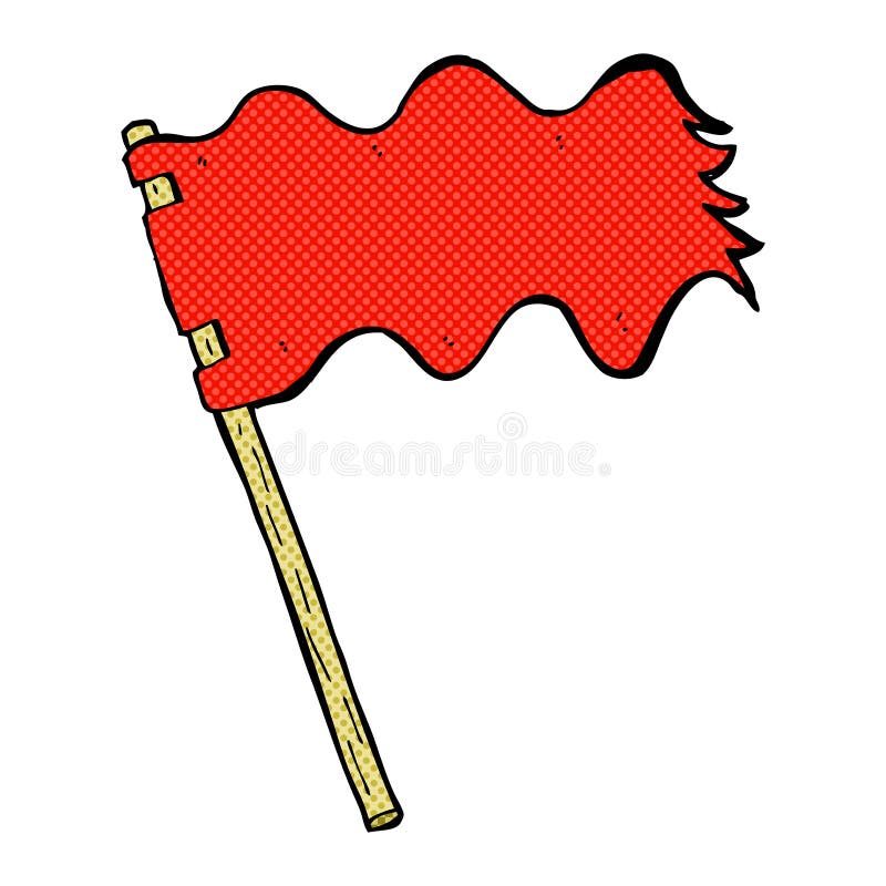 Comic cartoon white flag stock illustration. Illustration of ...