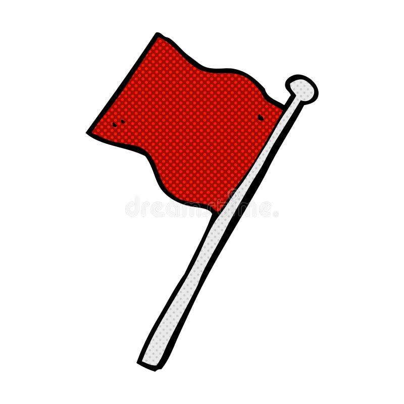 Comic cartoon white flag stock illustration. Illustration of style ...