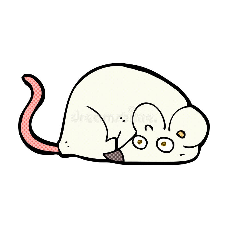 Comic cartoon white mouse stock illustration. Illustration of animals ...
