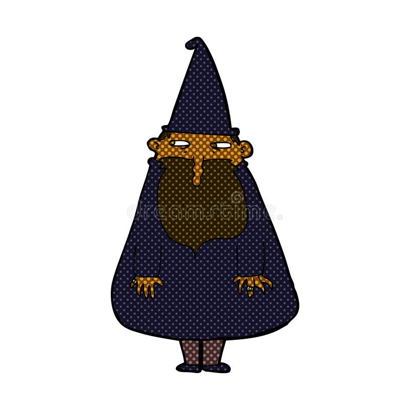 Comic cartoon wizard stock illustration. Illustration of silly - 51585839