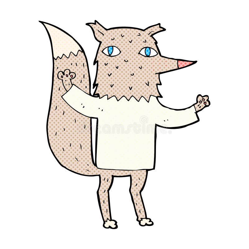 Comic cartoon wolf stock illustration. Illustration of character - 52919742