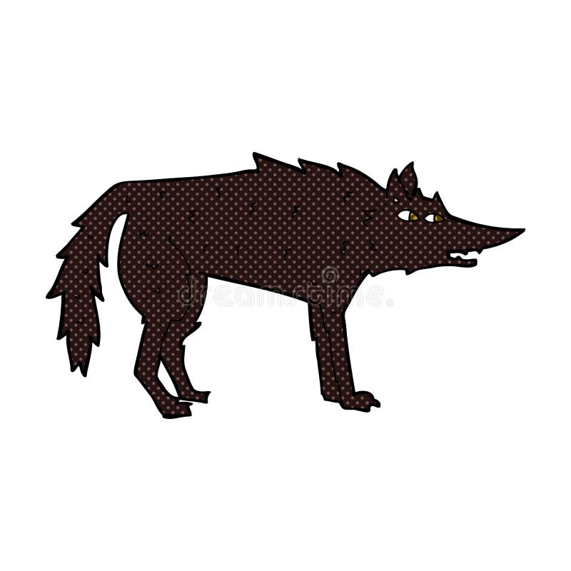 Comic cartoon wolf stock illustration. Illustration of animals - 52954029