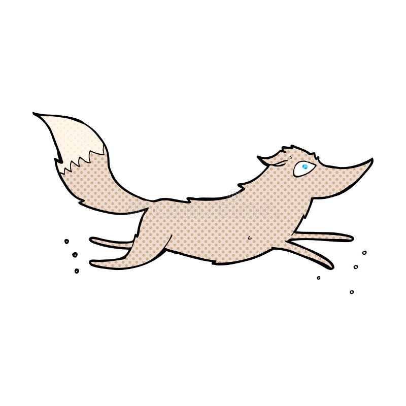 Comic cartoon wolf running stock illustration. Illustration of style ...