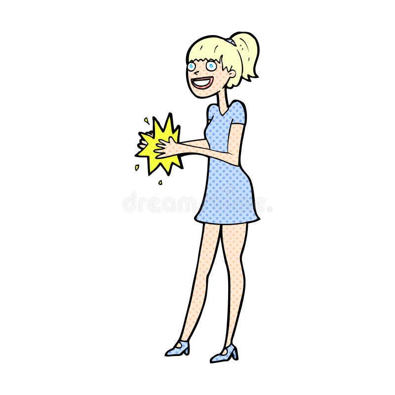 Cartoon Girl Clapping Hand Stock Illustrations – 212 Cartoon Girl ...
