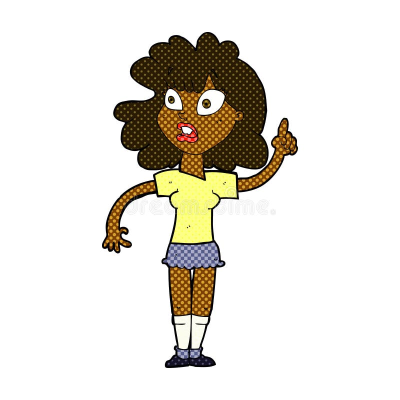 Comic Cartoon Girl Making Point Stock Illustrations – 10 Comic Cartoon ...