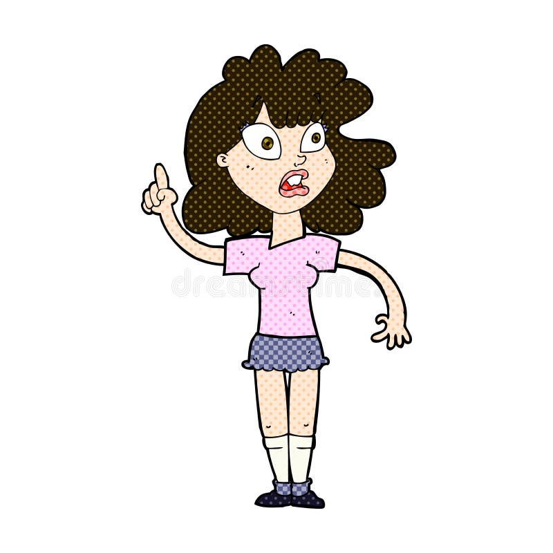 Comic Cartoon Girl Making Point Stock Illustrations – 10 Comic Cartoon ...