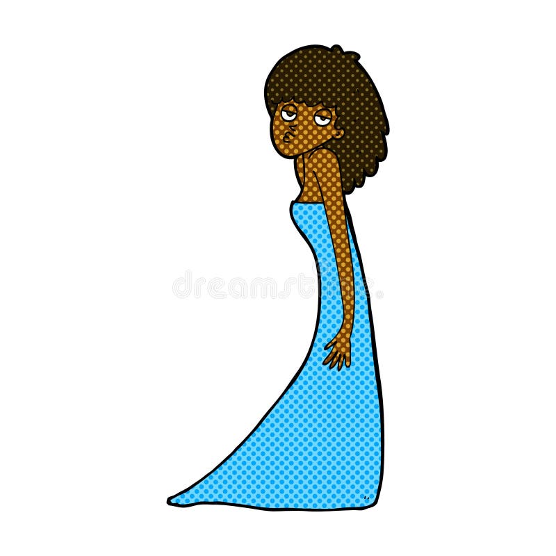 Comic Cartoon Woman Pulling Photo Face Stock Illustration ...