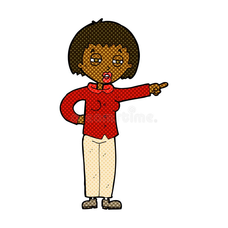 Comic Cartoon Woman Telling Off Stock Illustration - Illustration of ...