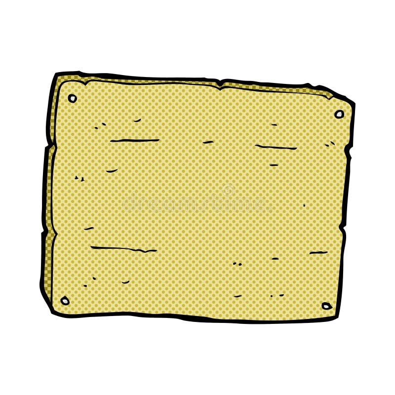 Comic cartoon wooden board stock illustration. Illustration of clip ...