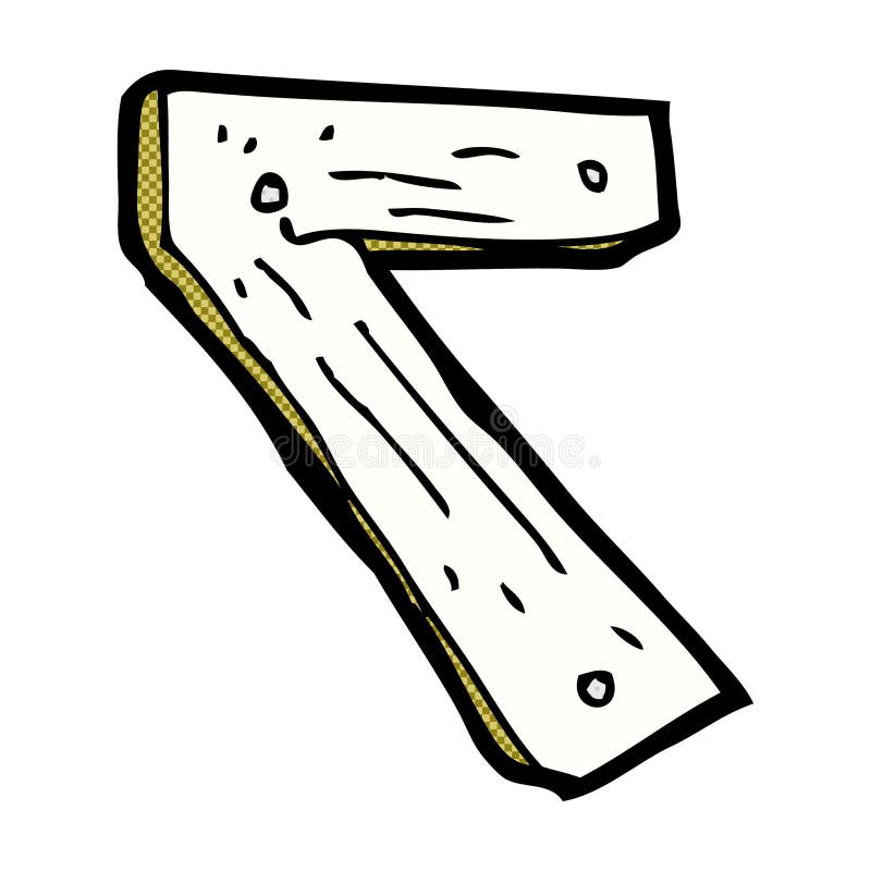 Comic Cartoon Wooden Number Stock Illustration - Illustration of quirky ...